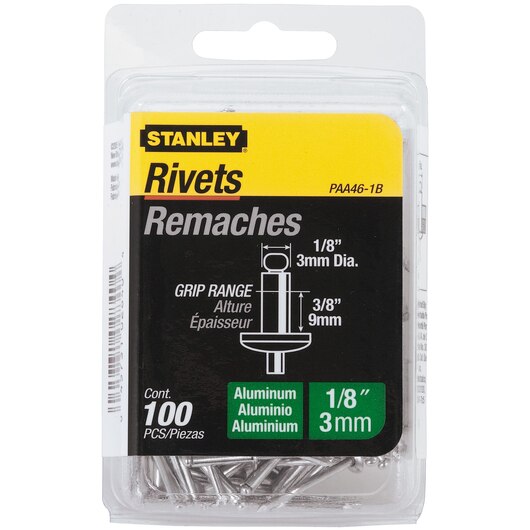 Stanley 1/8 in x 3/8 in Aluminum Rivets (100 Pk) - Monterey, TN ...